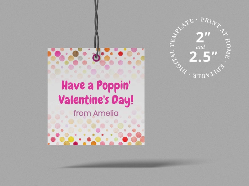 Pop It Valentine Printable Fidget Favor Have A Poppin' Valentines Day ...
