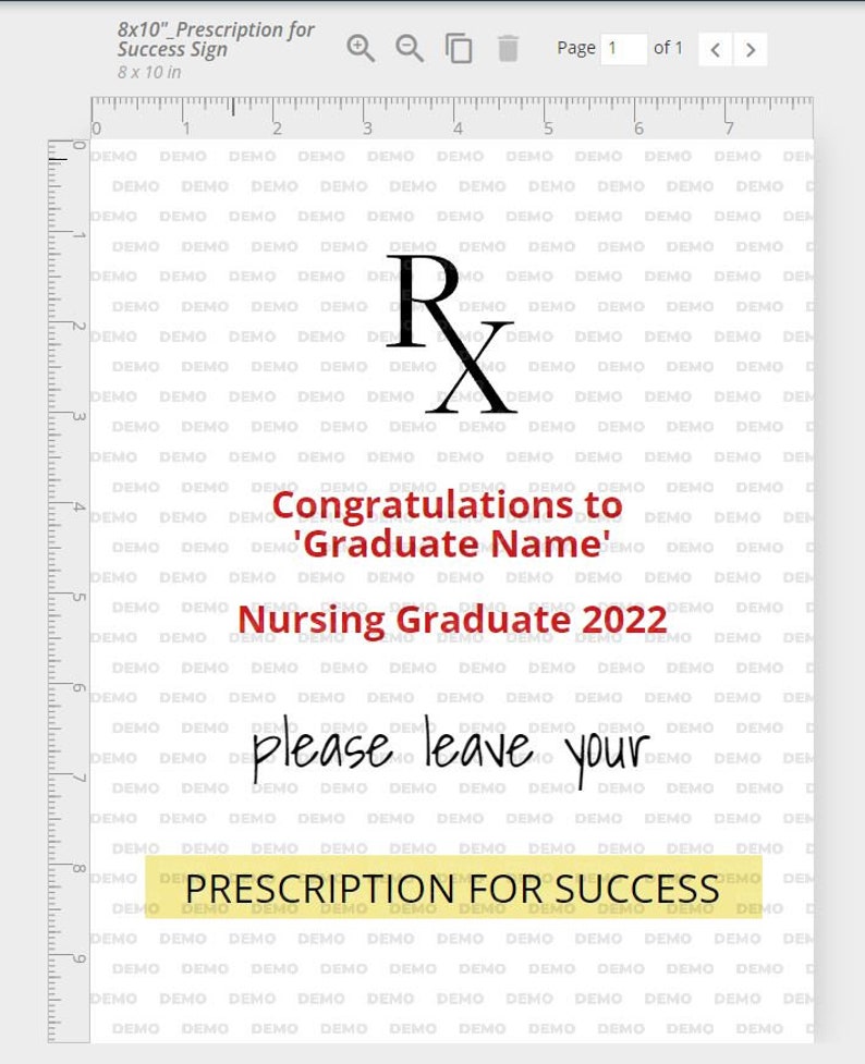 Prescription for Success Nursing Graduate Advice Card Novelty - Etsy