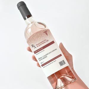 Funny Alcohol Prescription Wine Label - Perfect Gag Gift for Wine ...