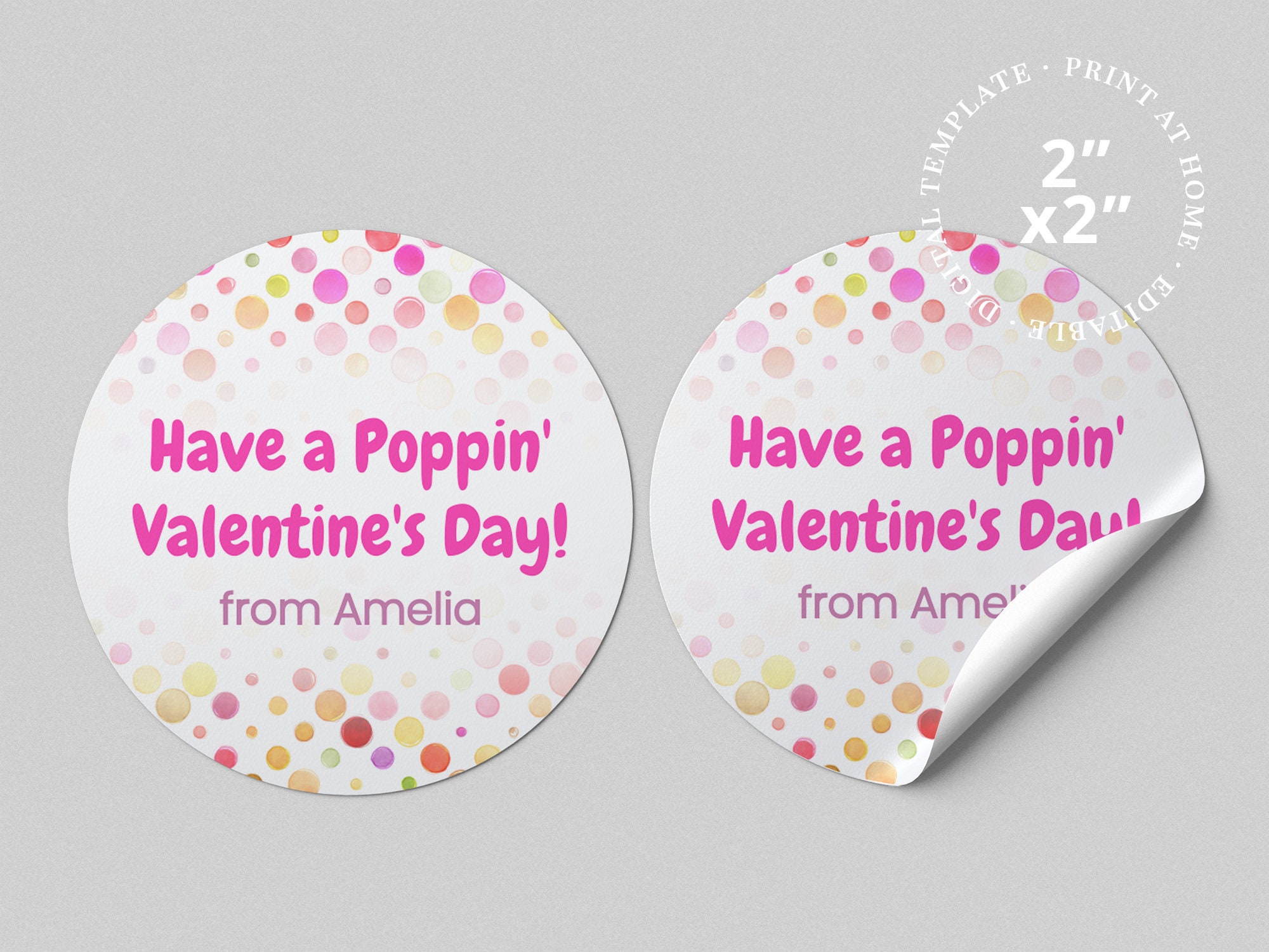 Pop It Valentine Printable Fidget Favor Have A Poppin' Valentines Day ...