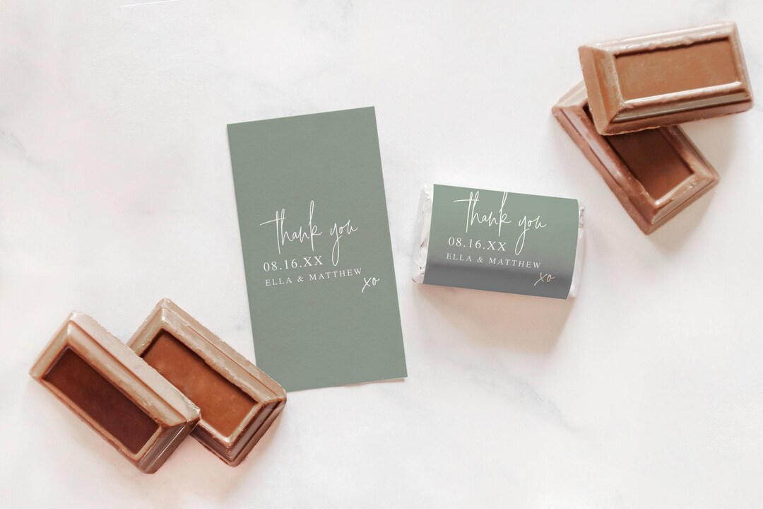 Mini Chocolate Wrapper Template | Wedding Decor | Digital File | Mini ...