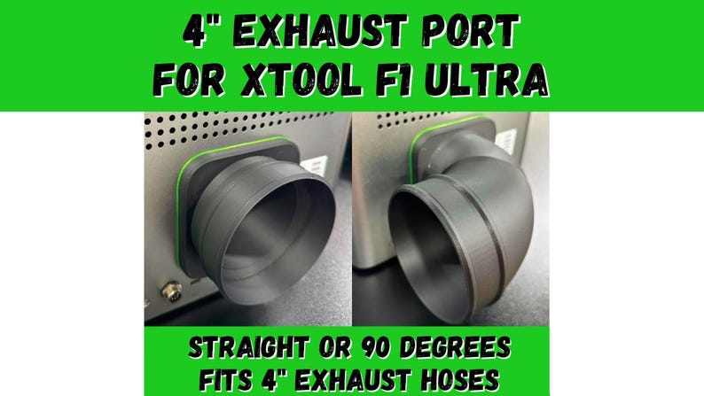 4 Inch Exhaust Port for Xtool F1 Ultra Laser Engraver; 90-degree or ...
