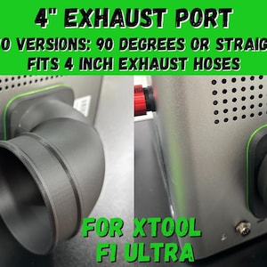 4 Inch Exhaust Port for Xtool F1 Ultra Laser Engraver; 90-degree or ...
