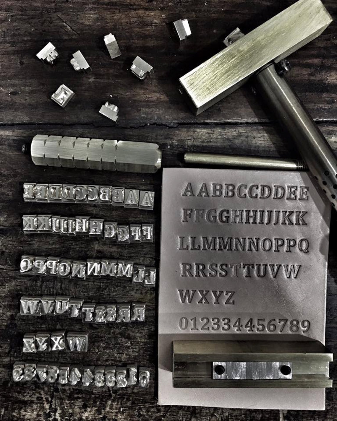 Alphabet Stamps Set M set M With ONLY Holder Font Size 4-9 Mm in Height ...