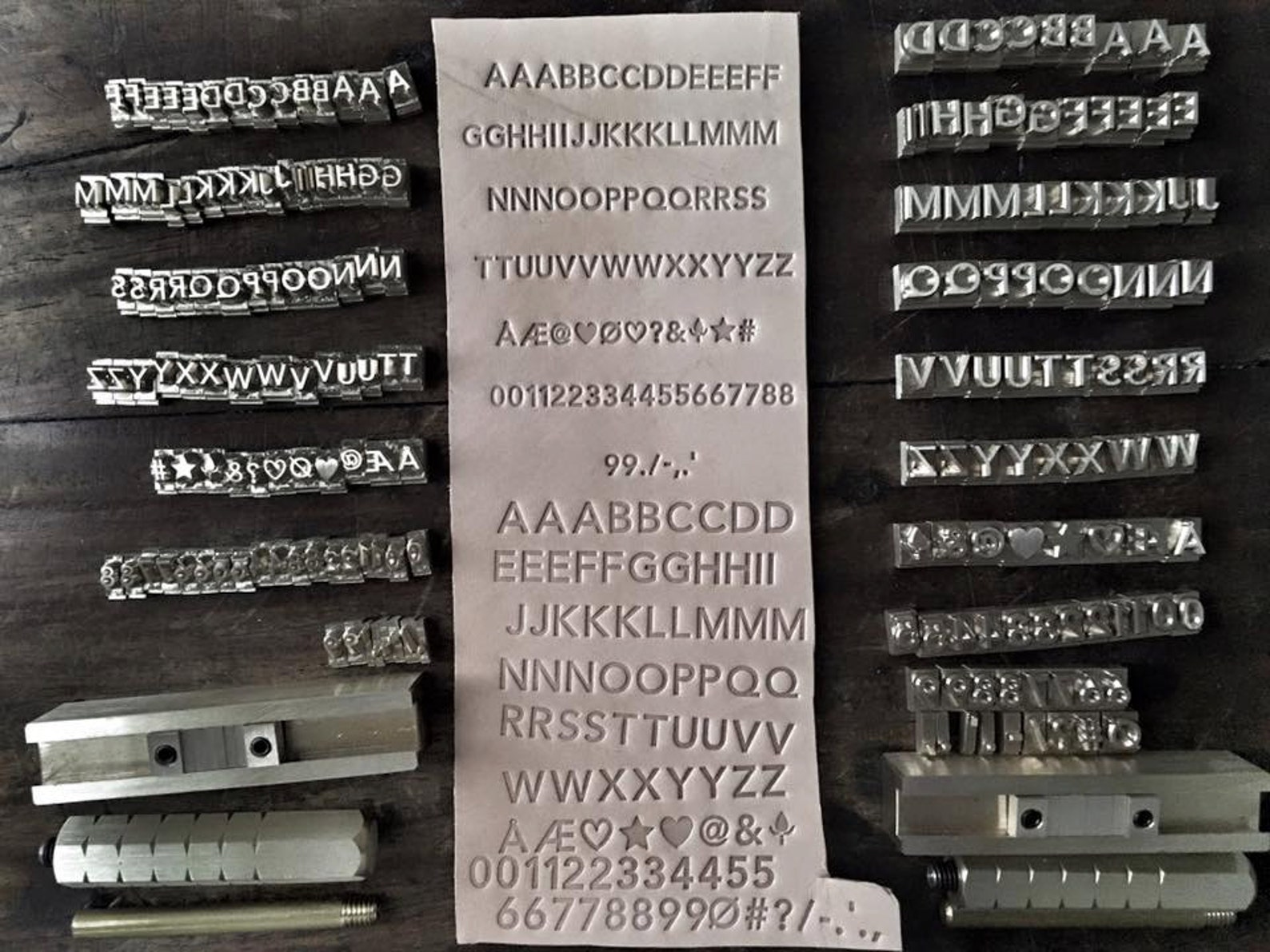 Alphabet Stamps Set L Set L With Holder Hammering Handle - Etsy