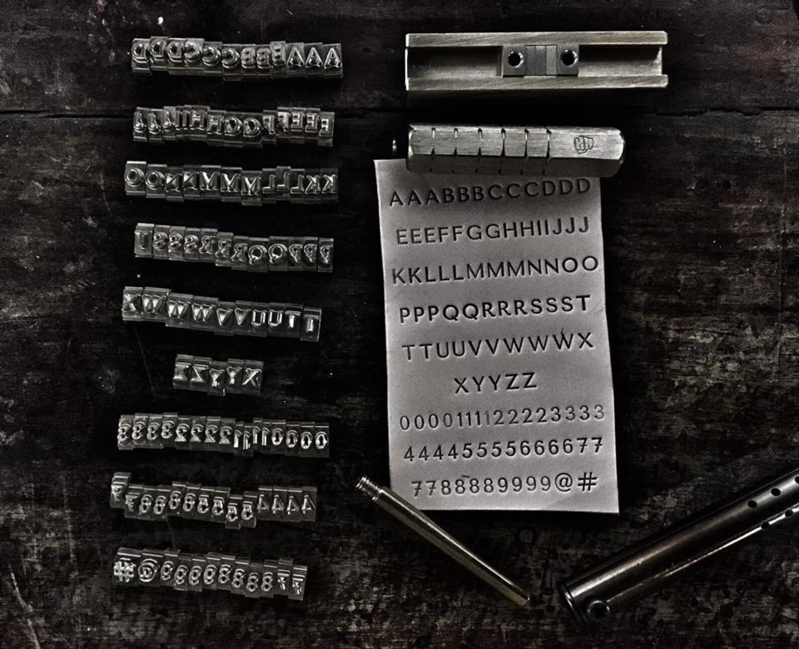 Alphabet Stamps Set L Set L With Holder Hammering Handle - Etsy