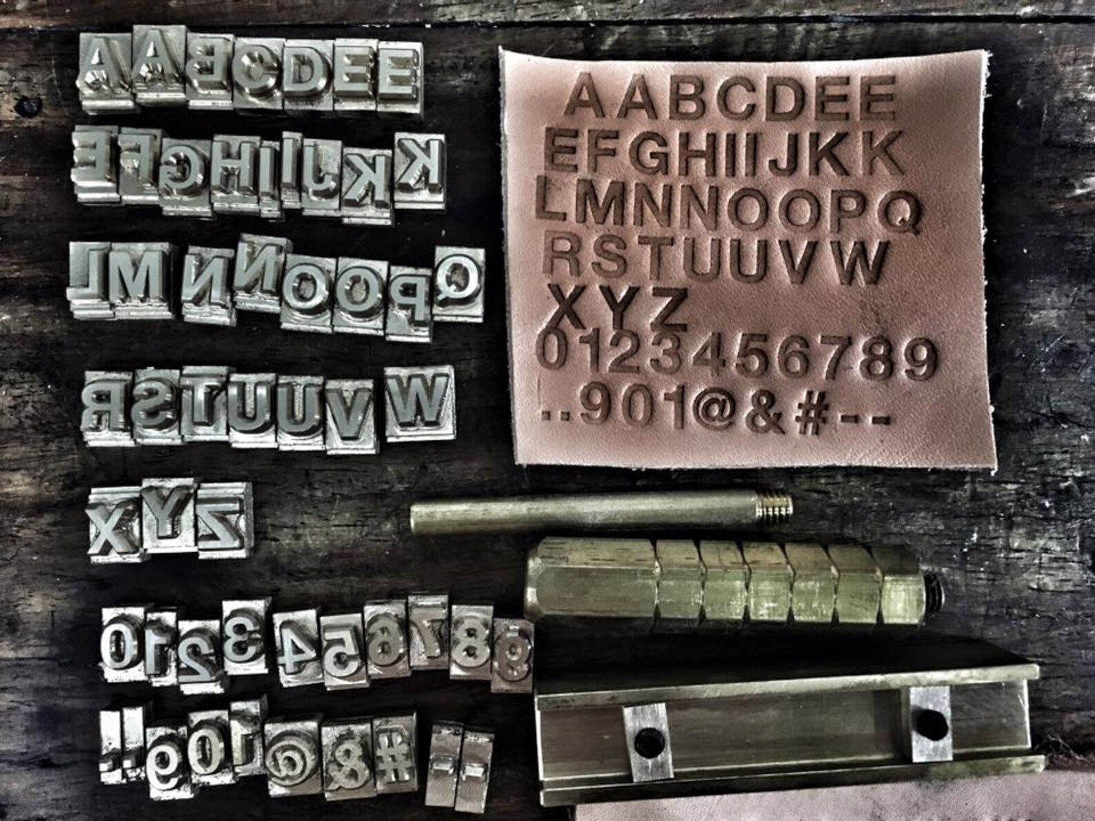 Alphabet Stamps Set M set M With ONLY Holder Font Size 4-9 Mm in Height ...