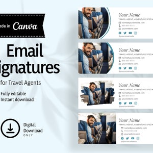 Email Signature Template for Travel Agents or Any Business INSTANT ...