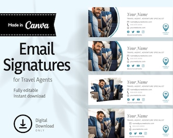 Email Signature Template for Travel Agents or Any Business - Etsy