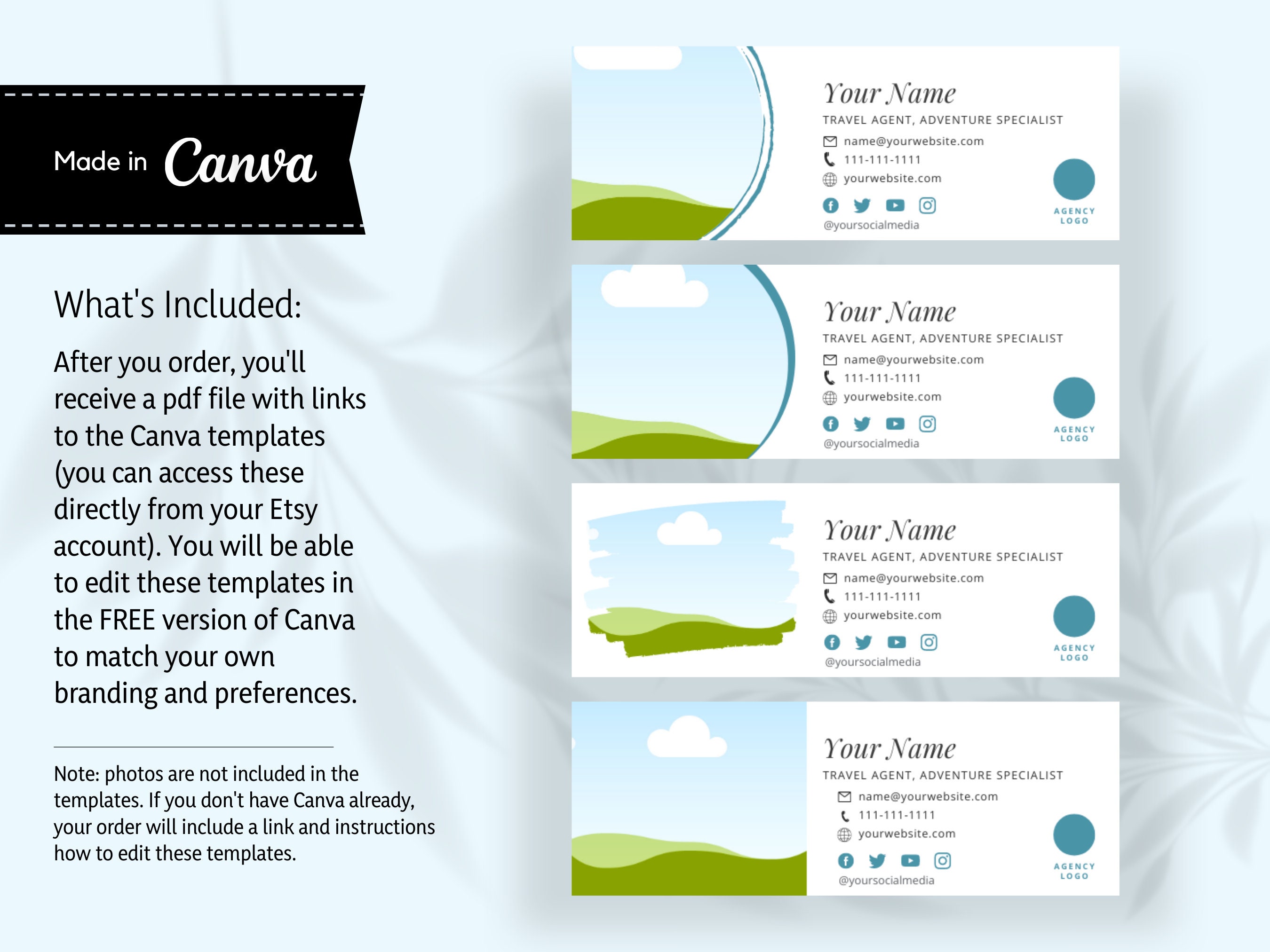 Email Signature Template for Travel Agents or Any Business INSTANT ...
