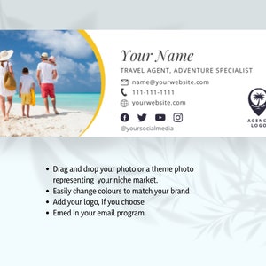 Email Signature Template for Travel Agents or Any Business INSTANT ...