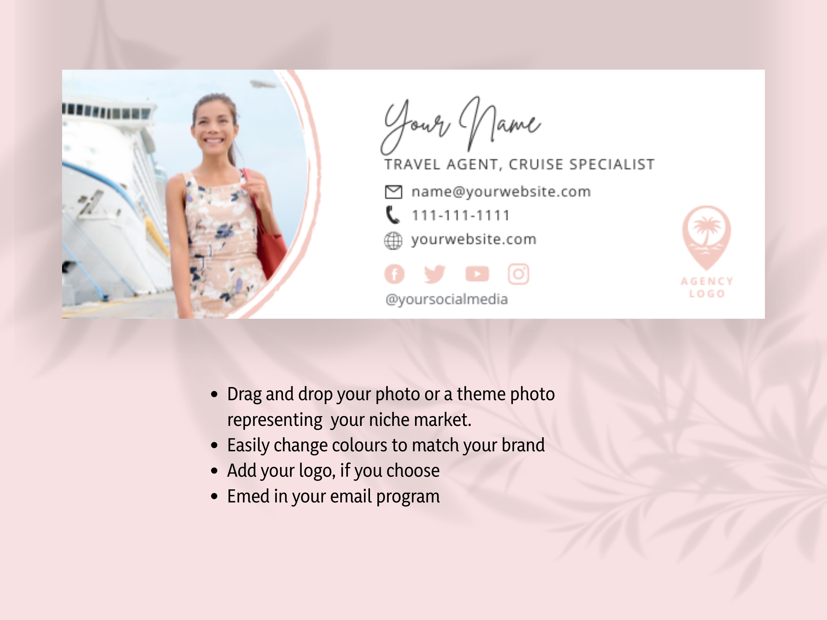 Email Signature Template for Travel Agents or Any Business INSTANT ...