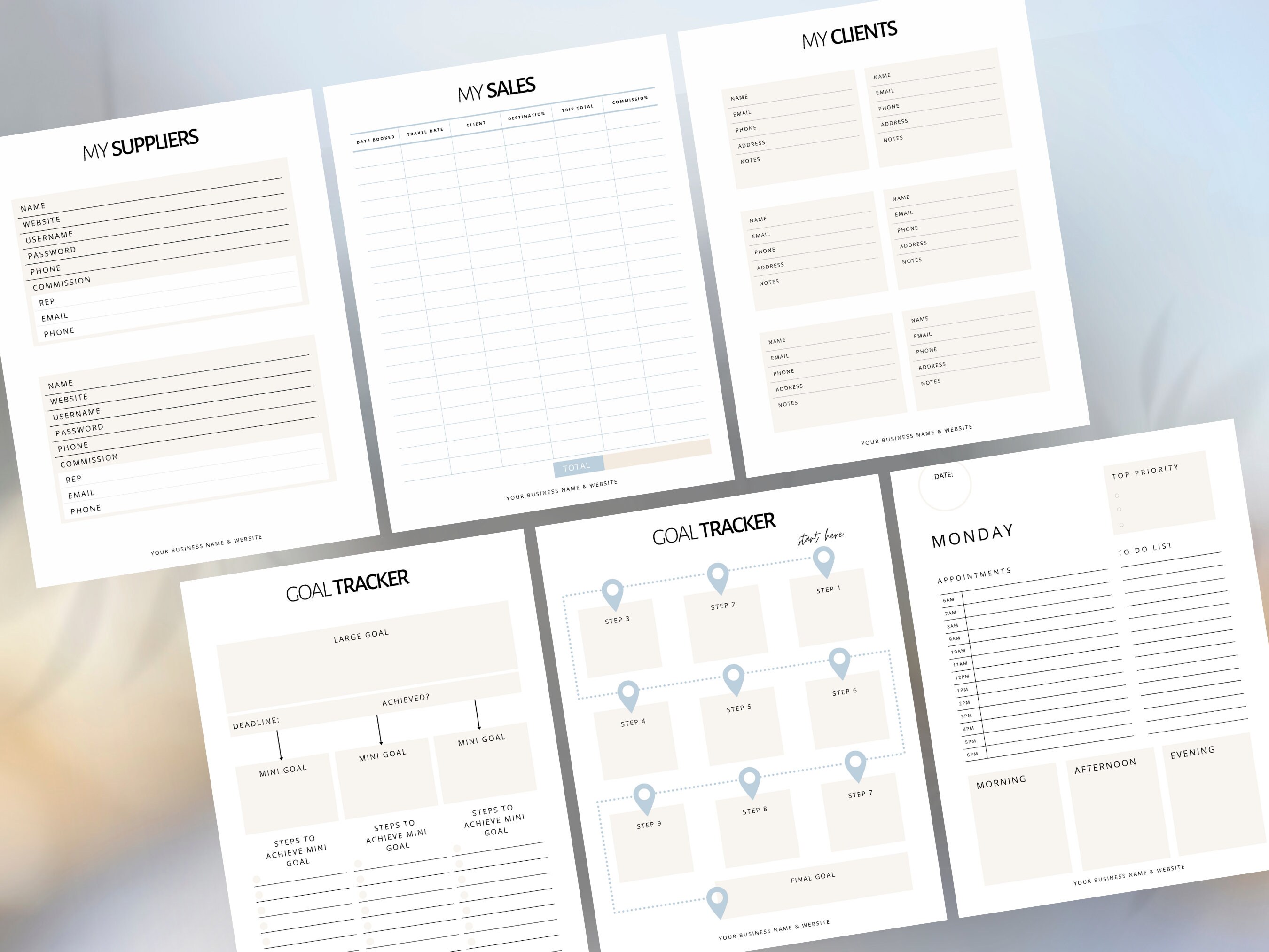 Travel Agent Bundle: Planner Plus Intake and Quote Forms, Editable ...