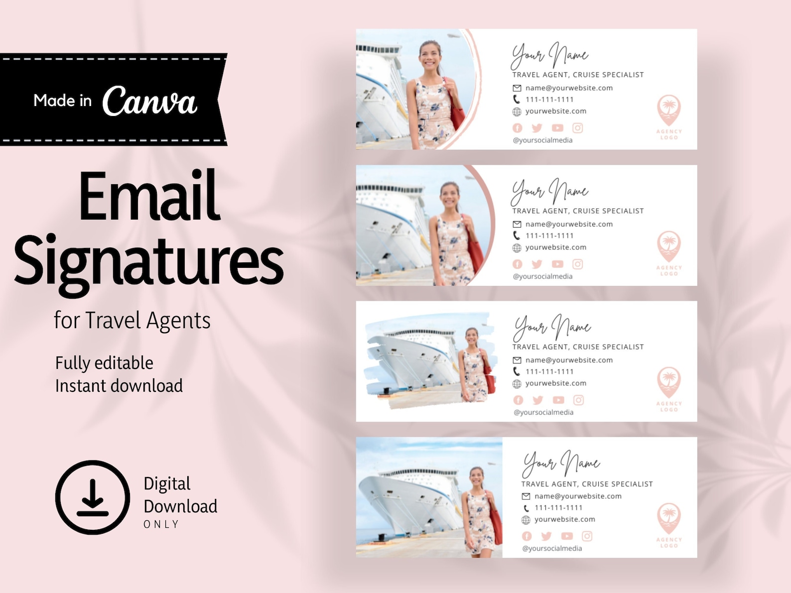 Email Signature Template for Travel Agents or Any Business INSTANT ...