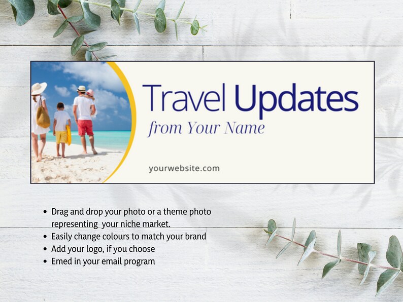 Email Newsletter Header Template for Travel Agents or Any Business ...