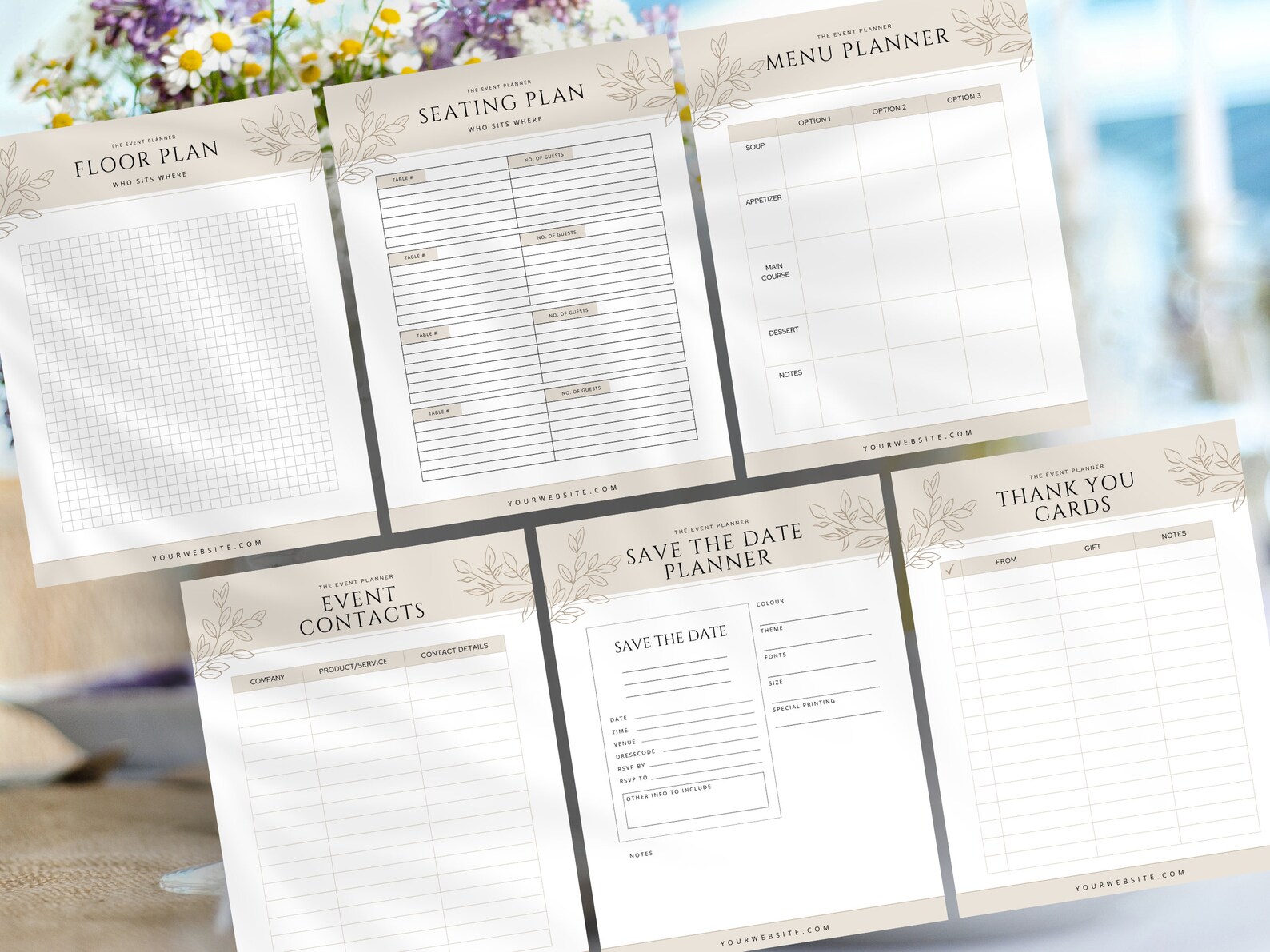 Event Planner Template, Editable in Canva, Downloadable, Printable, US ...