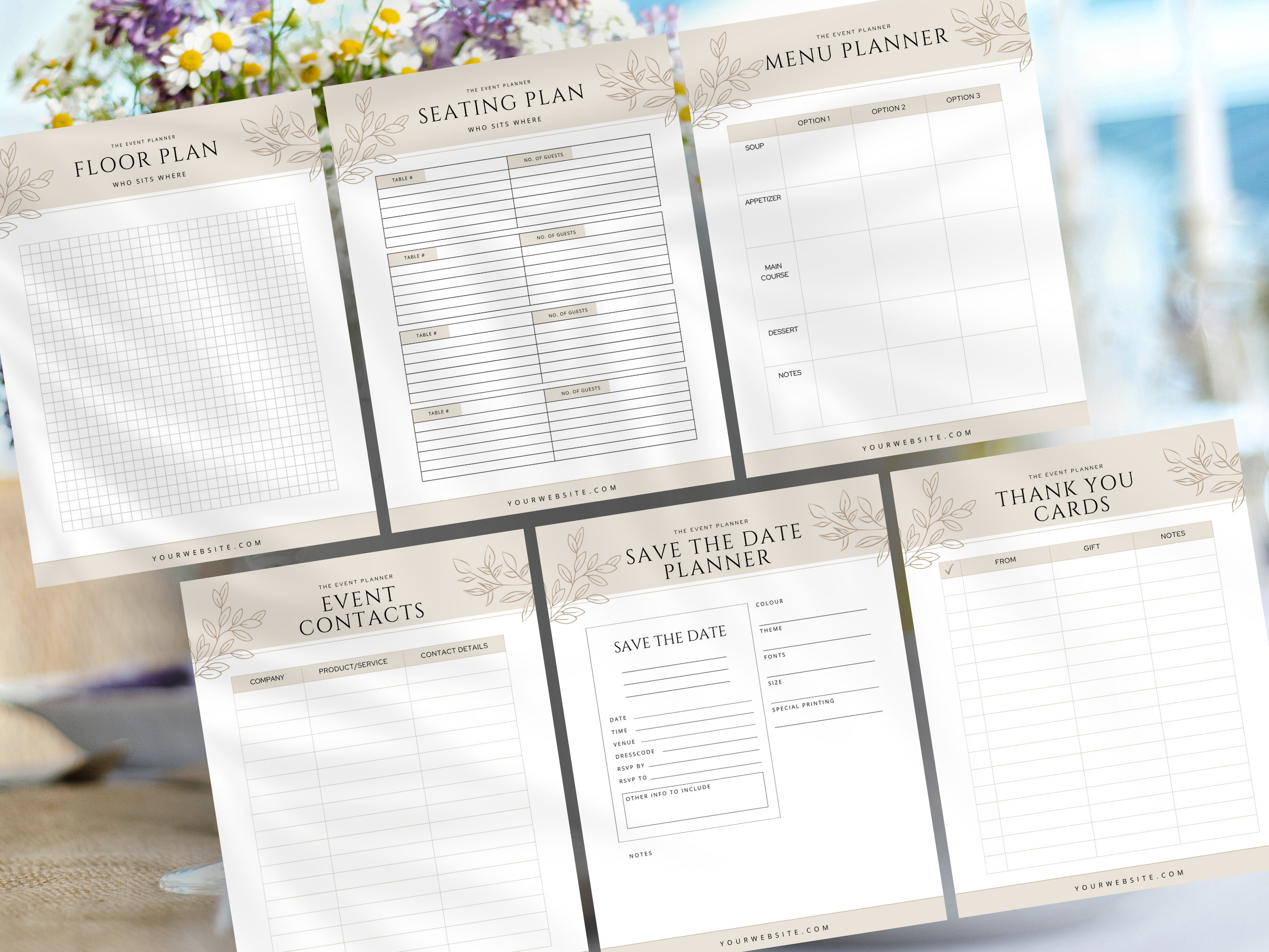 Event Planner Template, Editable in Canva, Downloadable, Printable, US ...