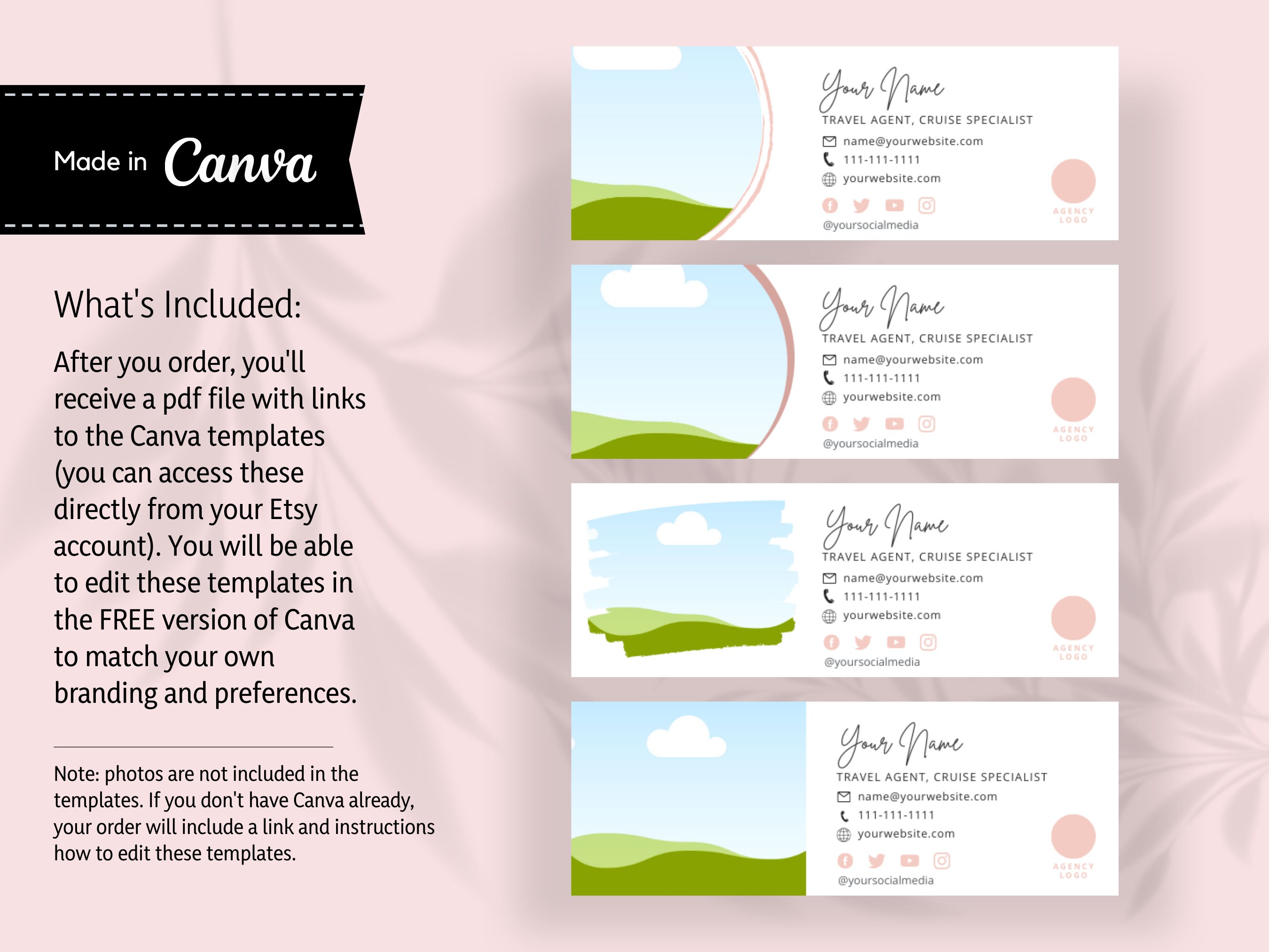 Email Signature Template for Travel Agents or Any Business INSTANT ...