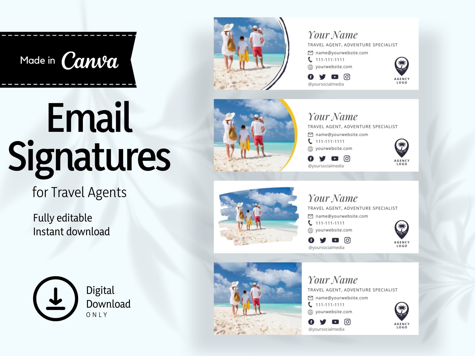 Email Signature Template for Travel Agents or Any Business INSTANT ...