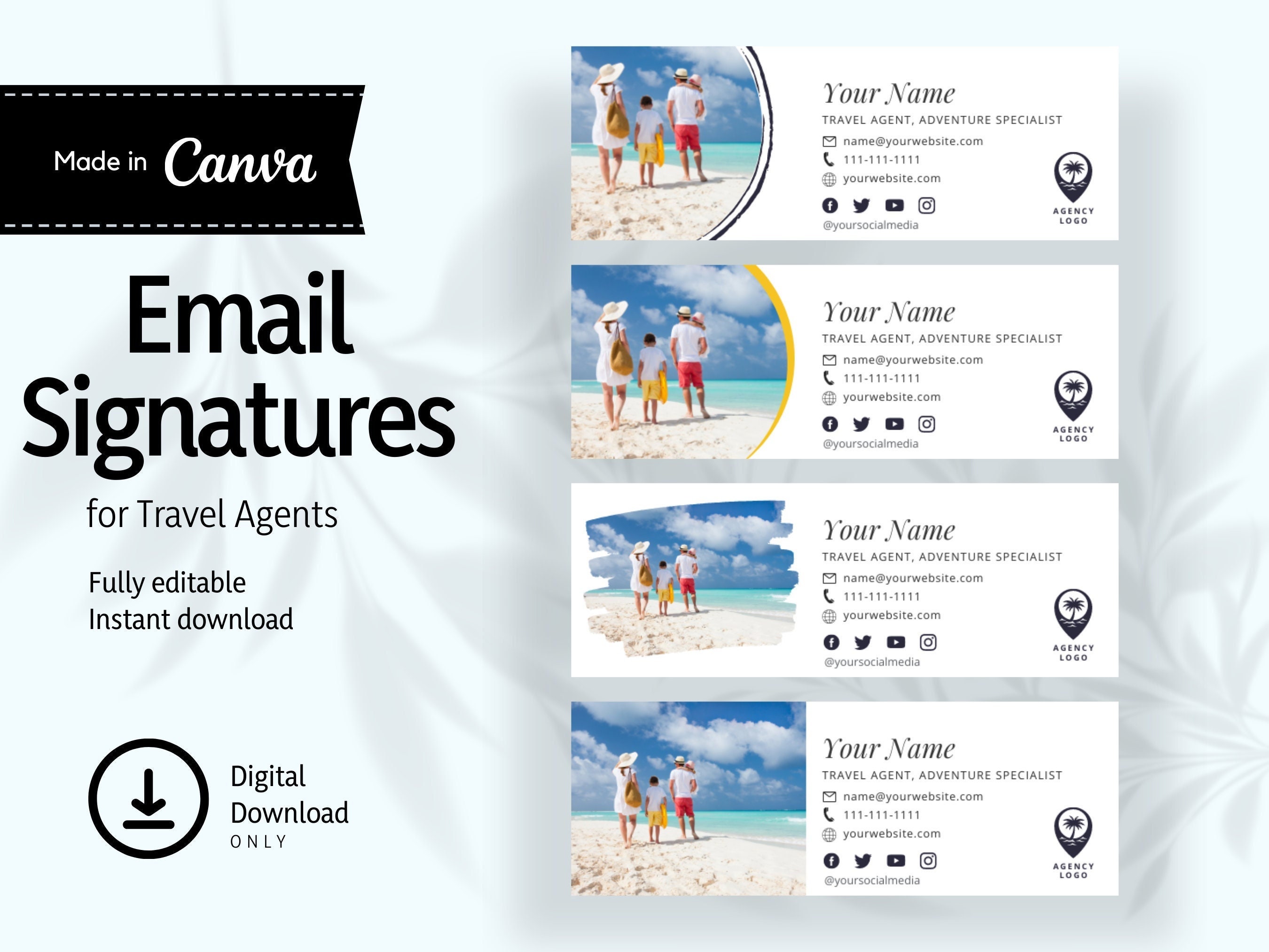 Email Signature Template for Travel Agents or Any Business INSTANT ...