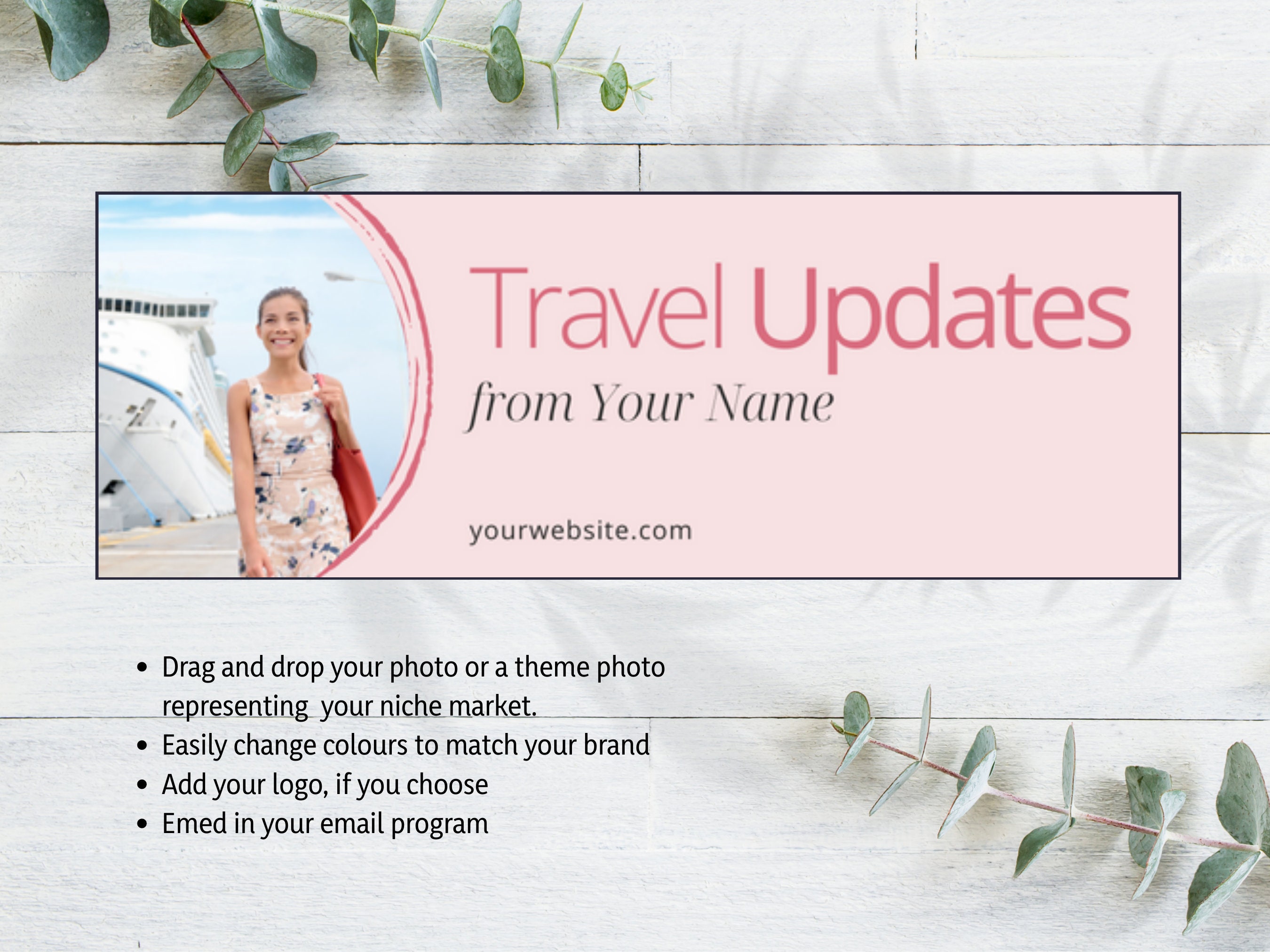 Email Newsletter Header Template for Travel Agents or Any Business ...