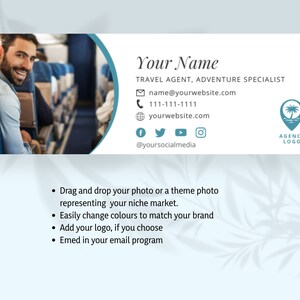 Email Signature Template for Travel Agents or Any Business INSTANT ...