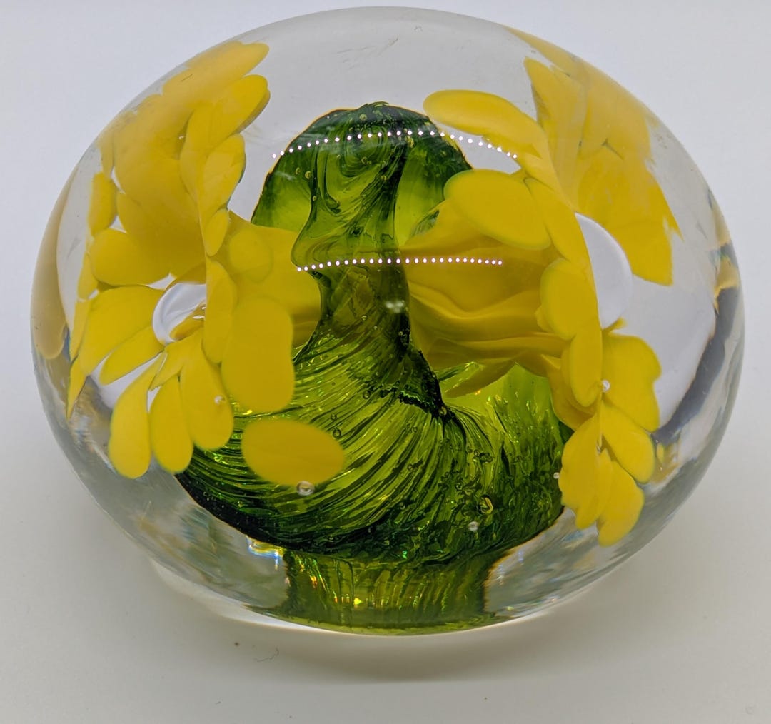 Trumpet Flower Glass Paperweight - Etsy