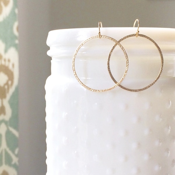 Gold Circle Earrings - Etsy