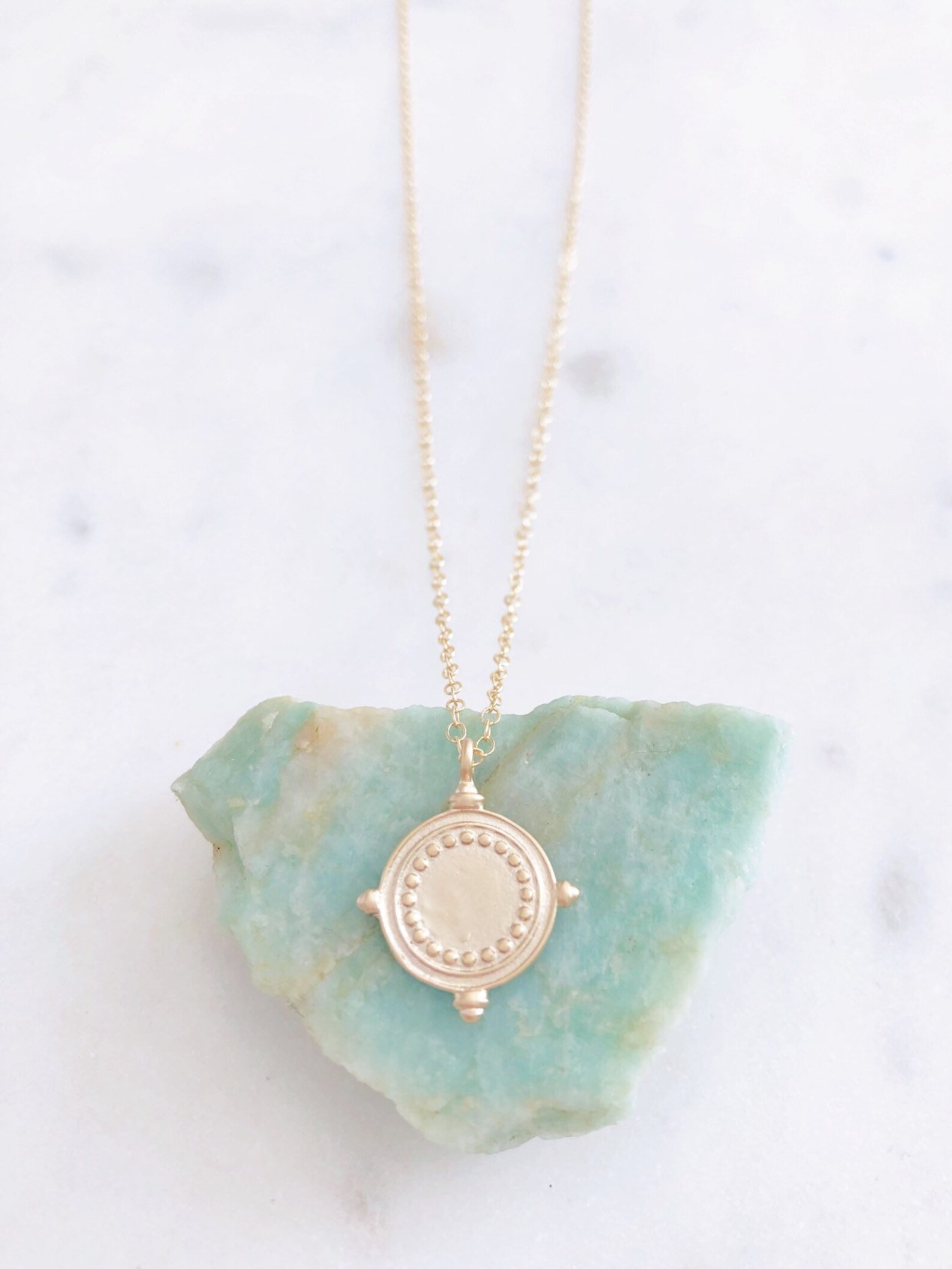 Gold Coin Necklace Coin Necklace Gold Disc Necklace Dainty - Etsy