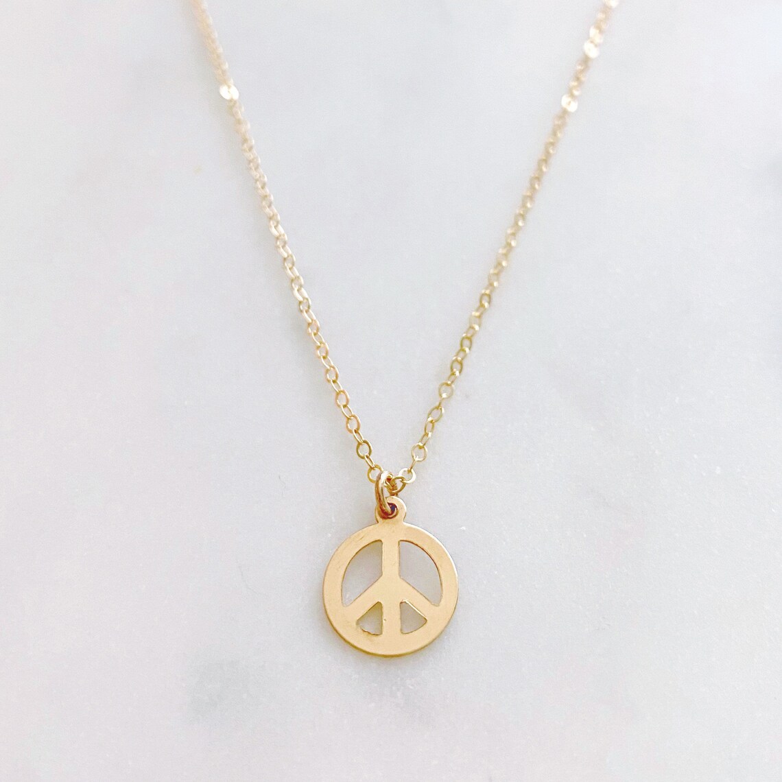 Peace Necklace Gold Filled Necklace Festival Jewelry Sister | Etsy