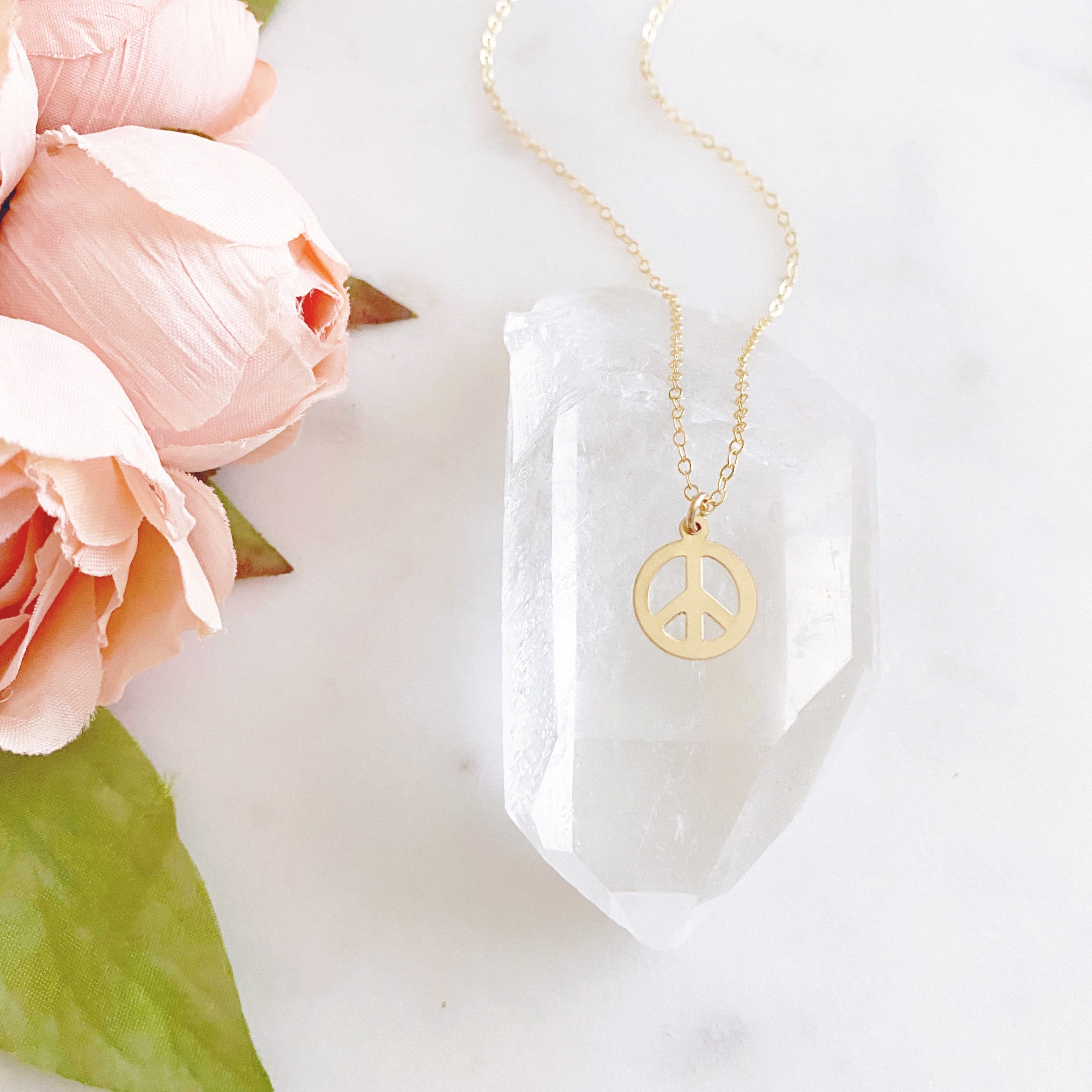 Peace Necklace Gold Filled Necklace Festival Jewelry Sister | Etsy