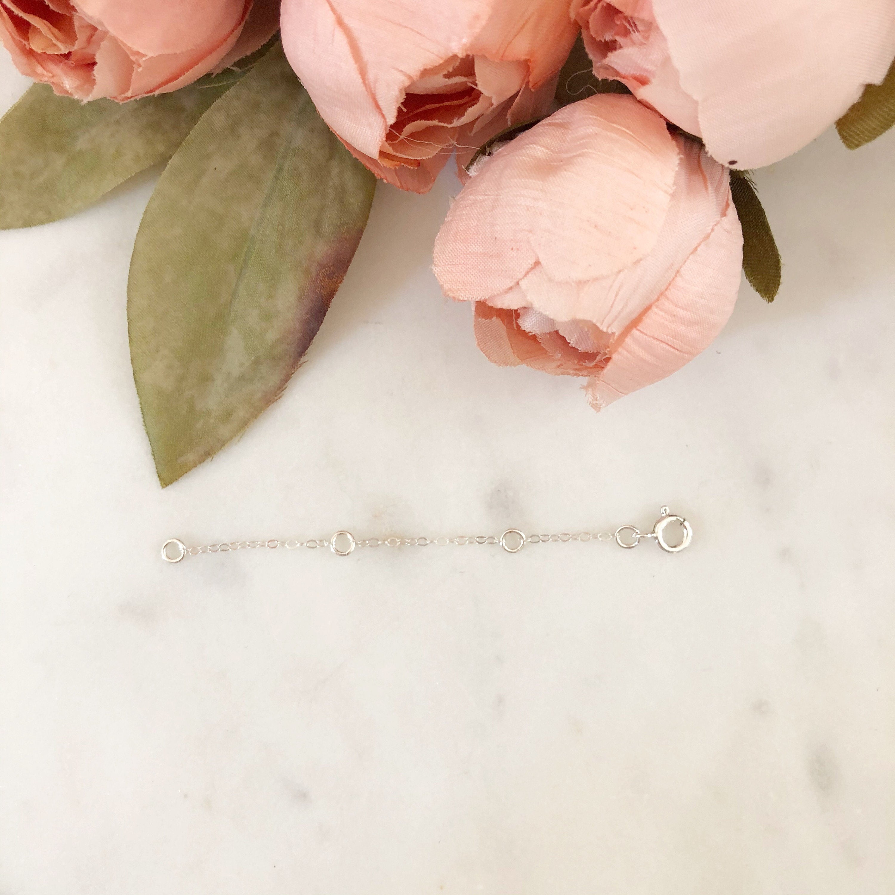 Necklace Extender, Sterling Silver Necklace Extender, Adjustable ...