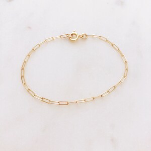 Rectangle Chain Bracelet, Paper Clip Chain Bracelet, Paperclip Chain ...