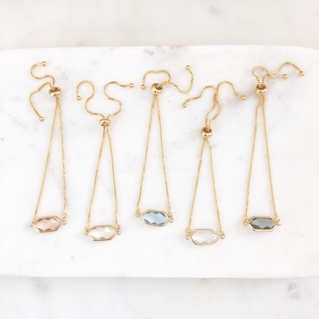 Bolo Bracelet, Adjustable Bracelet, Slider Bracelet, Dainty Gold ...