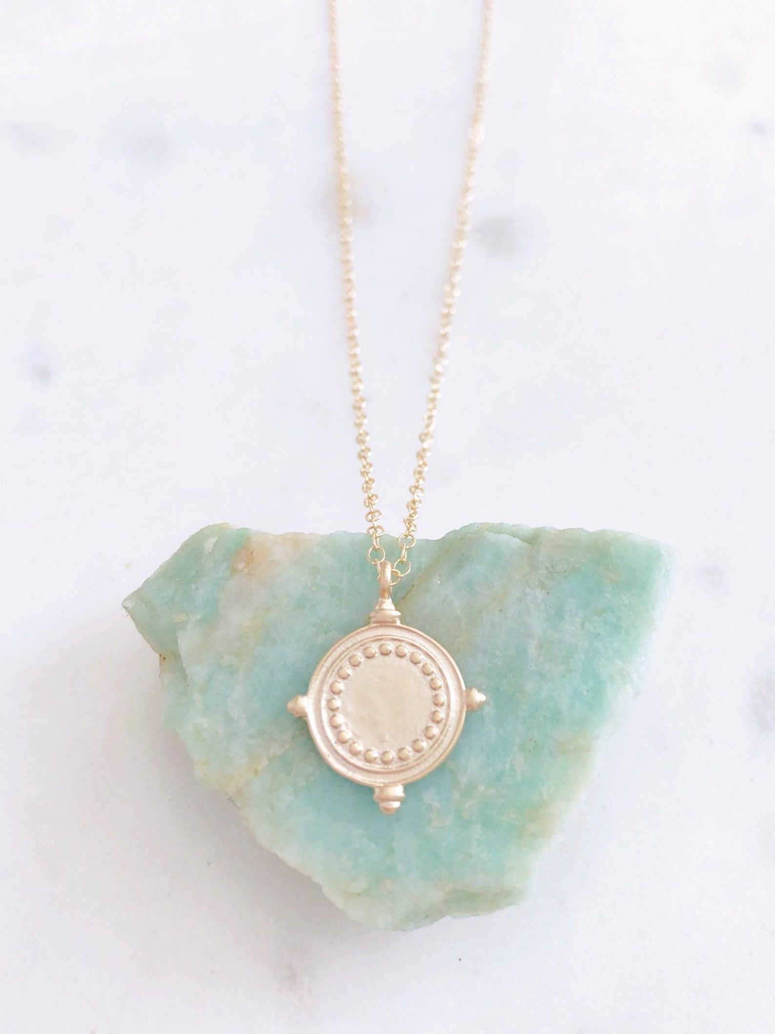 Gold Coin Necklace Coin Necklace Gold Disc Necklace Dainty - Etsy