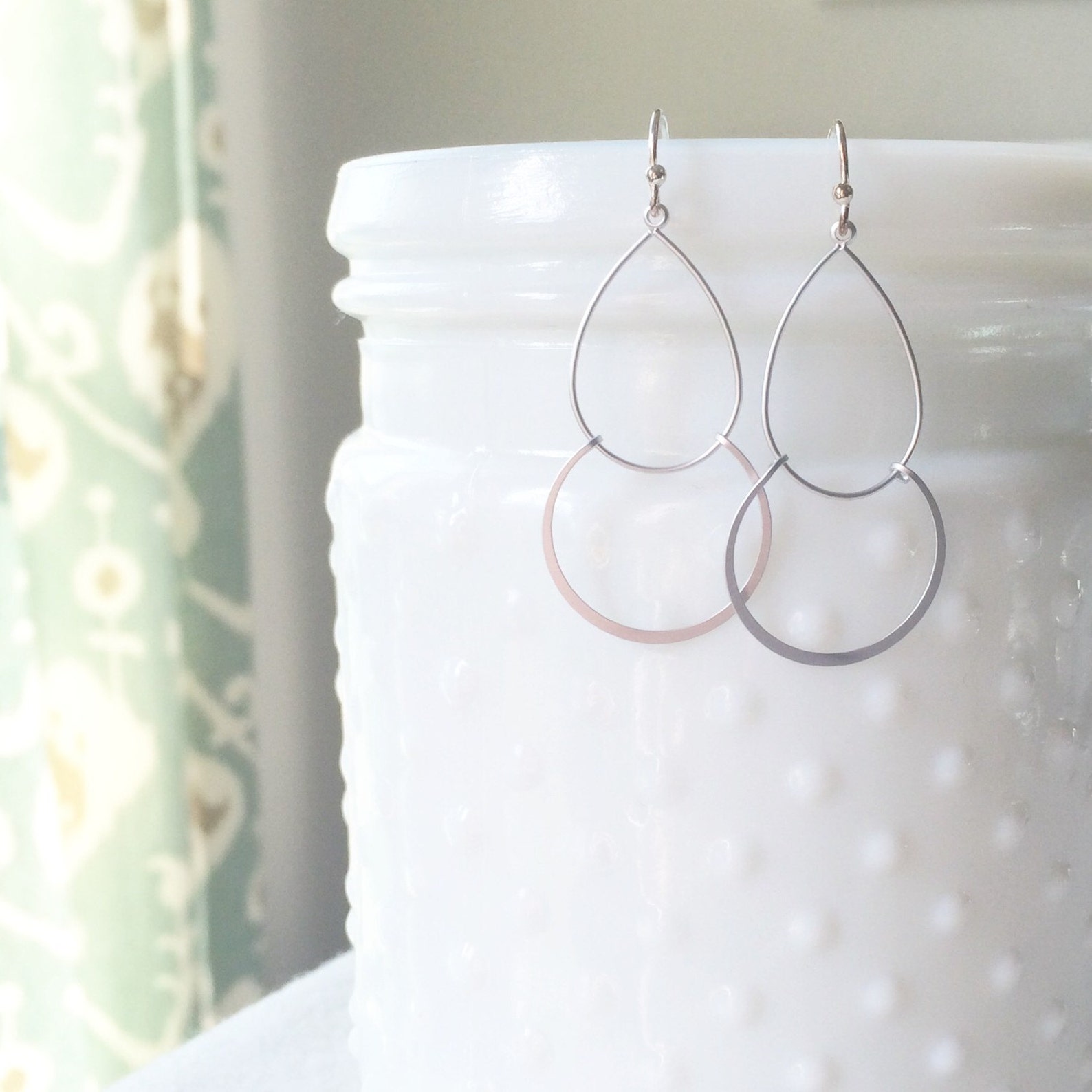 ELLIE Silver Teardrop Earrings Dainty Silver Teardrop | Etsy