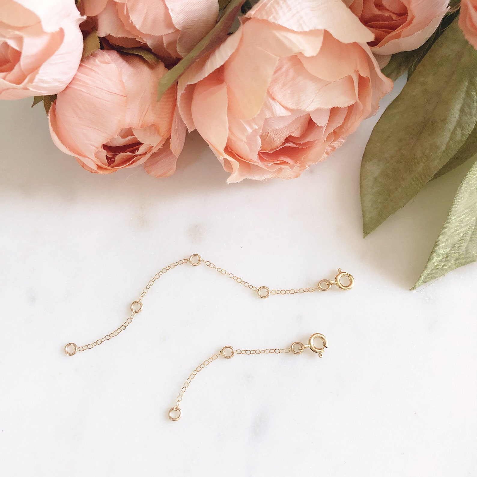 Necklace Extender Gold Filled Necklace Extender Adjustable - Etsy