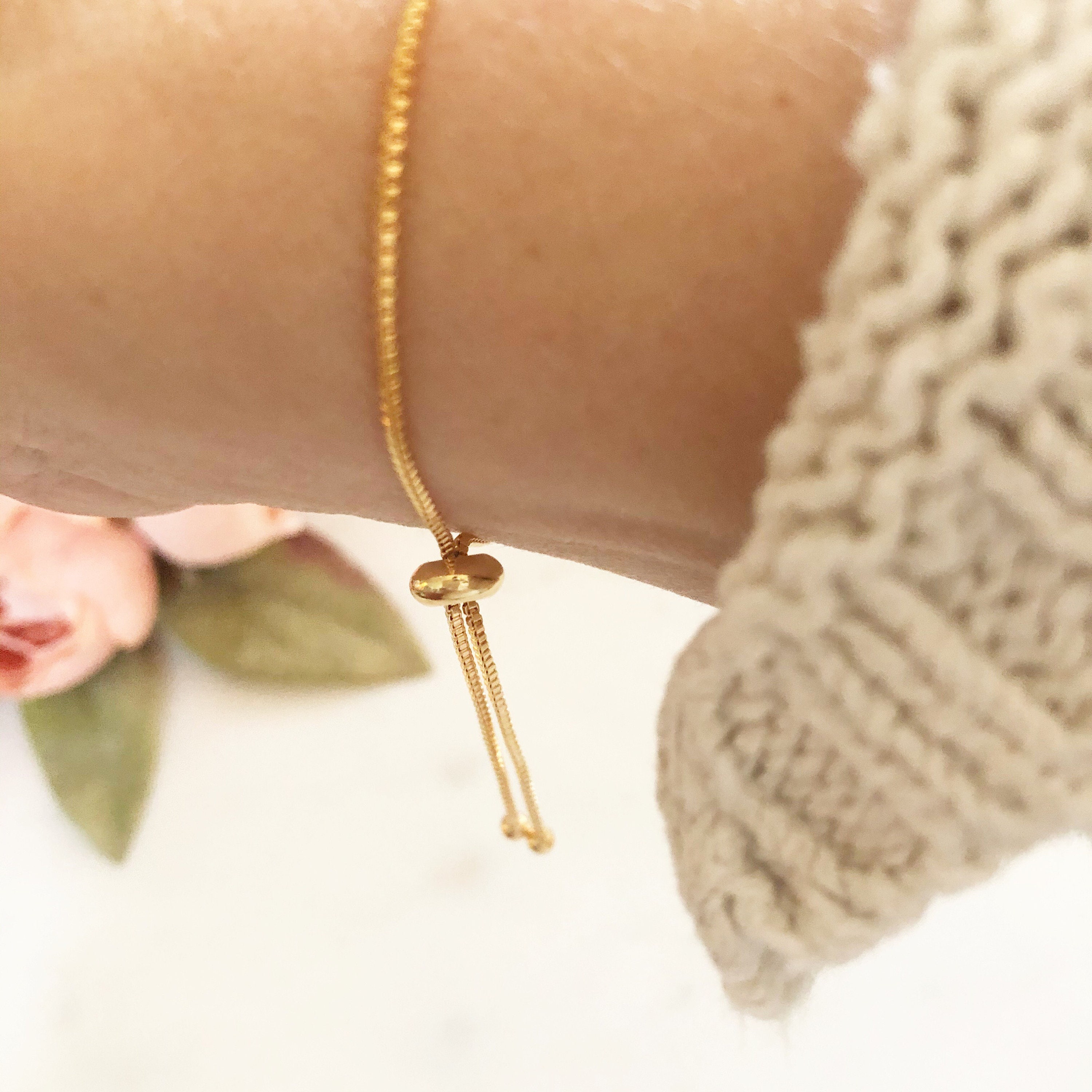 Bolo Bracelet Adjustable Bracelet Slider Bracelet Dainty | Etsy