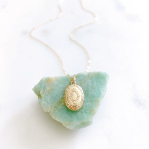 Gold Locket Necklace, Locket Necklace for Photo, College Graduation ...