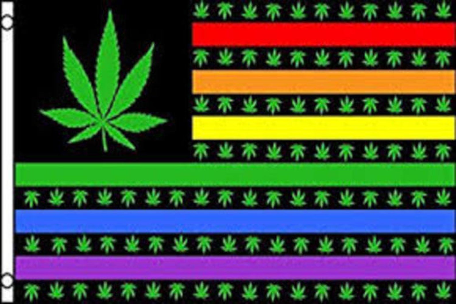 Marijuana Rainbow Gay Pride 3 X 5 Flag for Wall Adult Cape or - Etsy