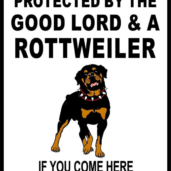 Rottweiler Sign - Etsy