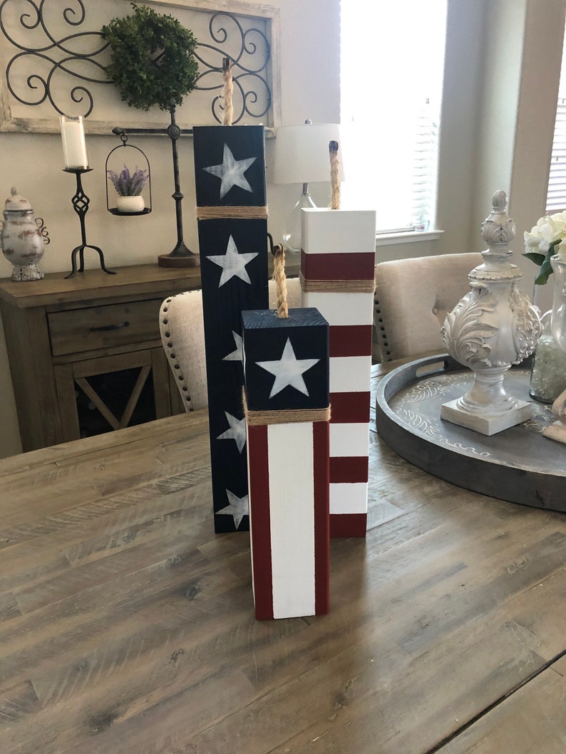 Firecracker Set 4th of July Fourth of July 3 Piece Wood | Etsy