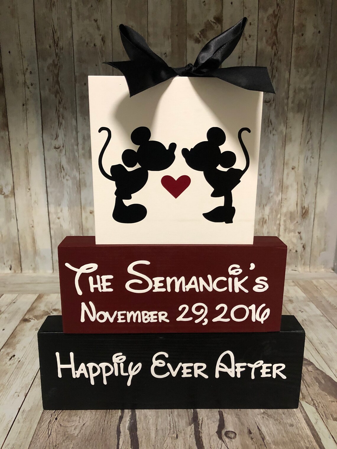 Personalized Mickey & Minnie Mouse Disney Themed Wood | Etsy Personalized Mickey & Minnie Mouse Disney Themed Wood | Etsy