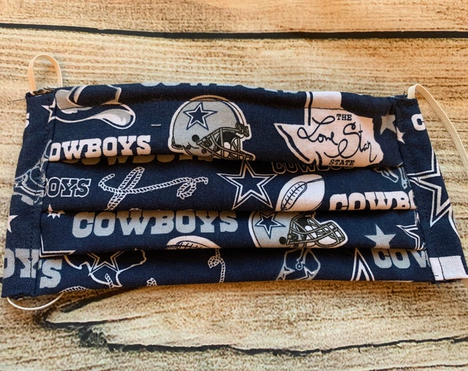 Dallas Cowboys Face Mask With Filter Pocket and Nose Wire - Etsy