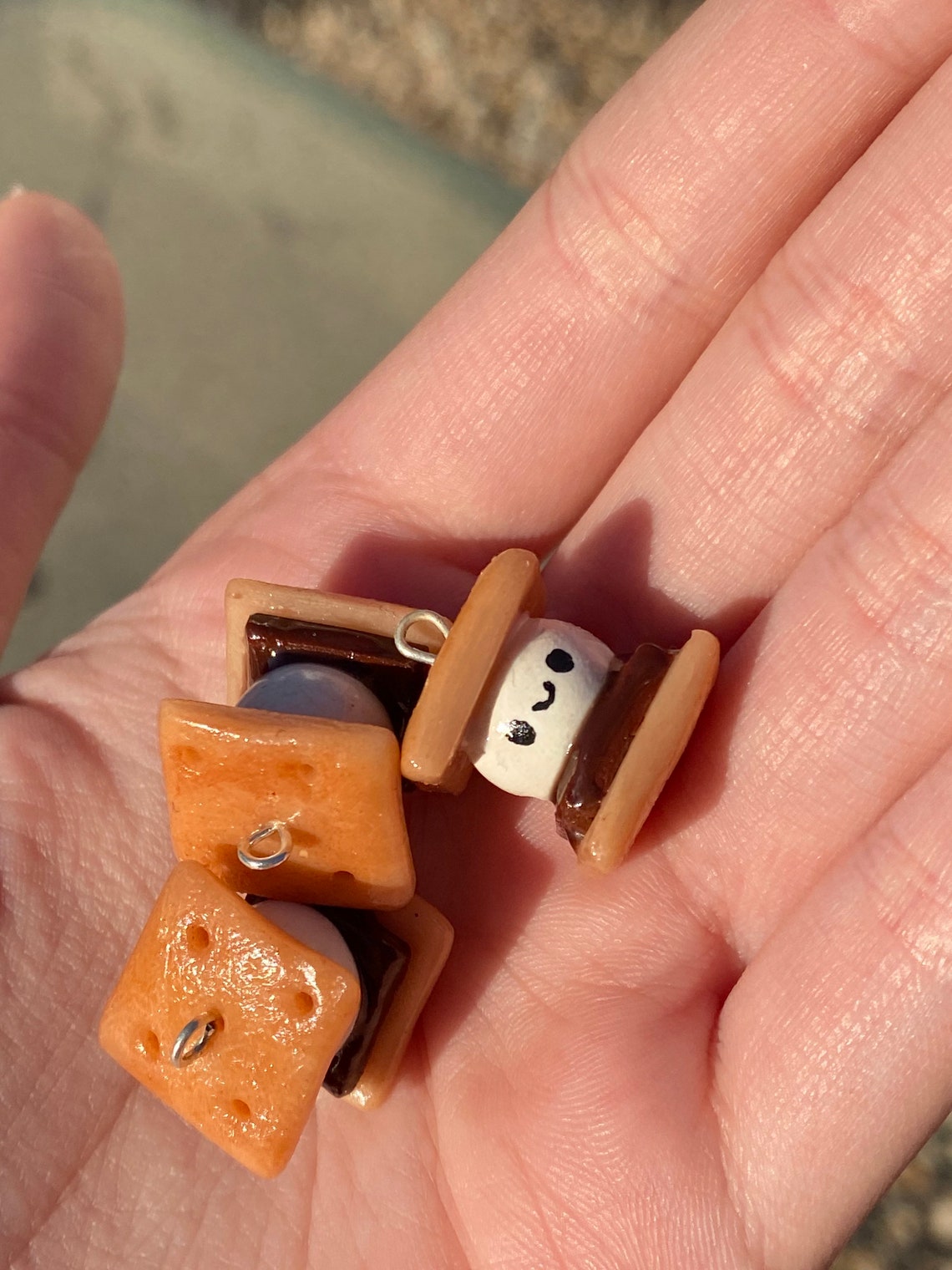 Kawaii Smores Charm Polymer Clay Miniature Smores | Etsy