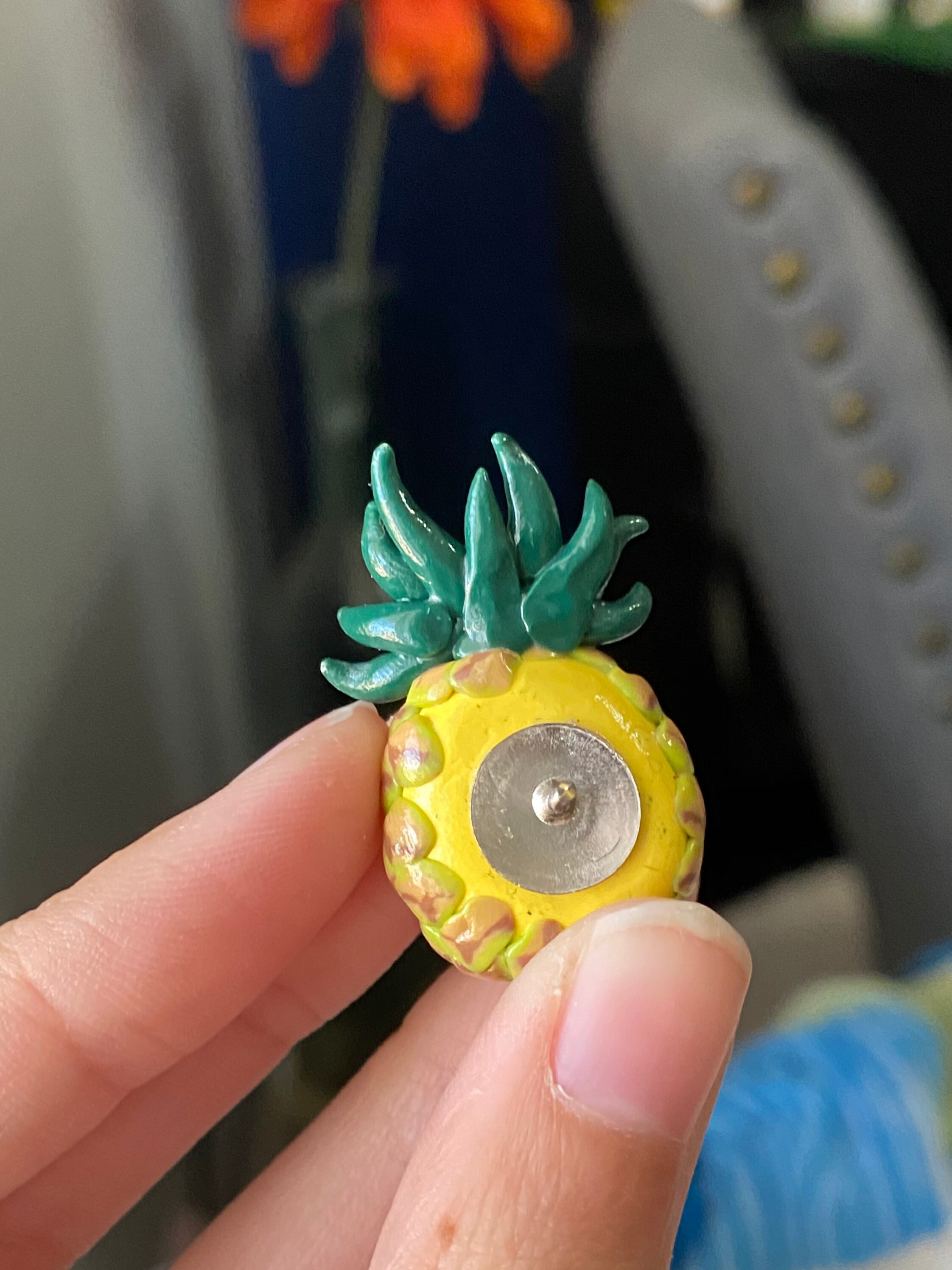 Piña push pins polímero arcilla piña encanto pulgar tachuelas | Etsy