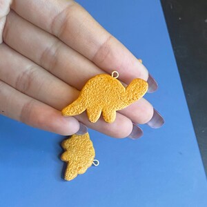 Dino Nugget Charms Polymer Clay Dino Chicken Nugget Charm - Etsy