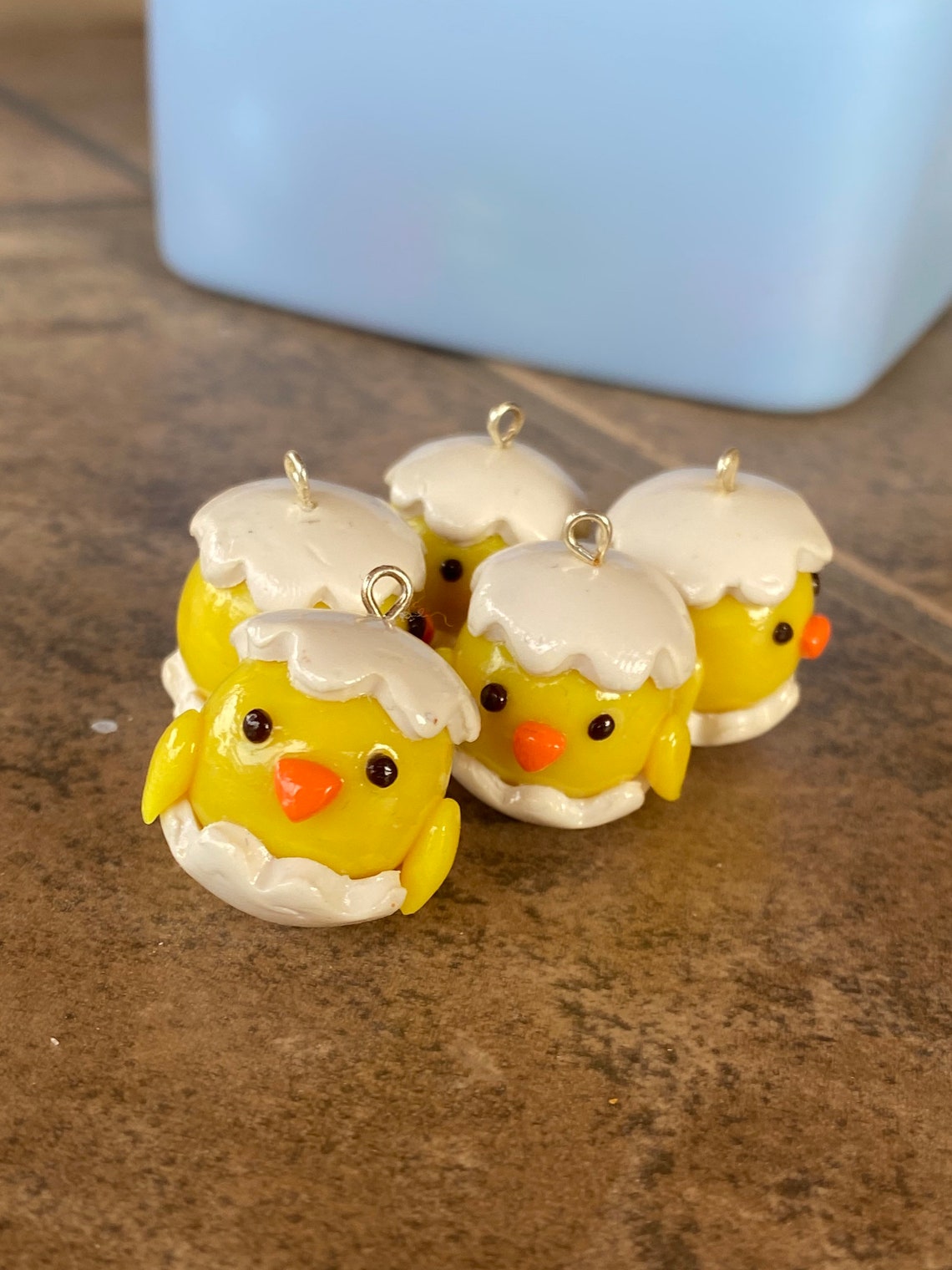 Hatching Chick Charms Polymer Clay Baby Chick in Egg Stitch | Etsy