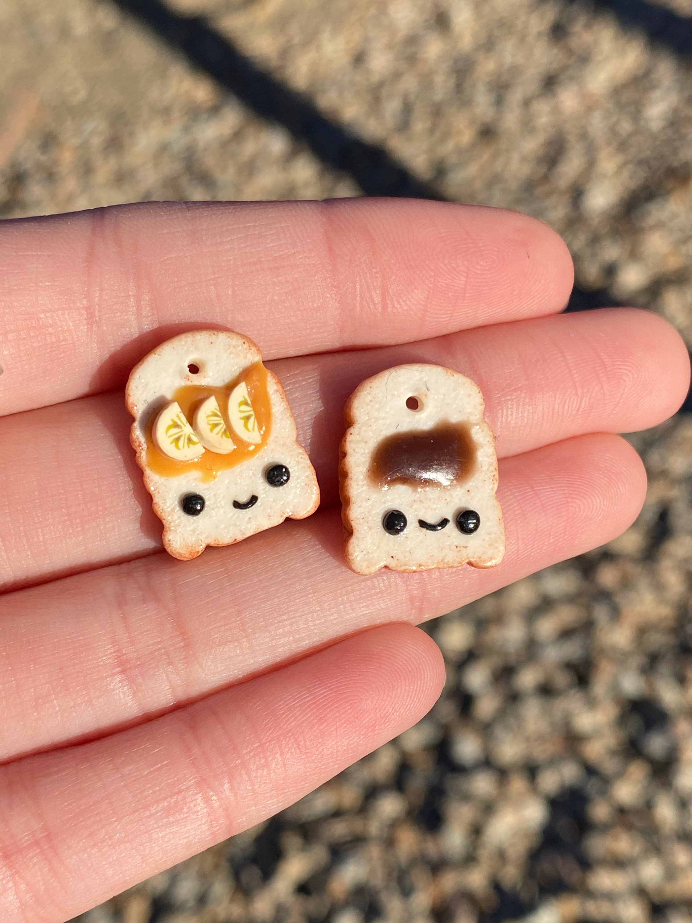 Kawaii Bread Charms Polymer Clay Bread Charms | Etsy