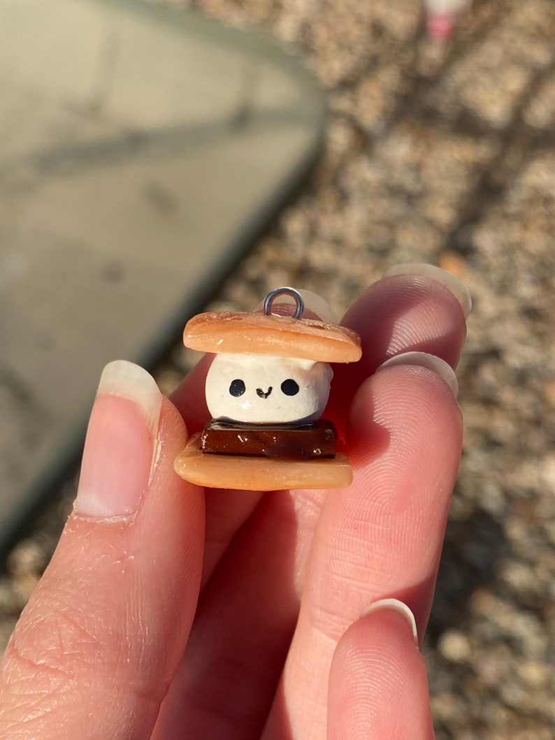 Kawaii Smores Charm Polymer Clay Miniature Smores | Etsy